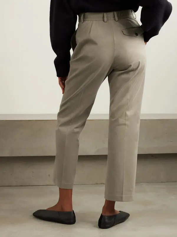 Purdey Cotton-blend Twill Straight-leg Trousers - Green