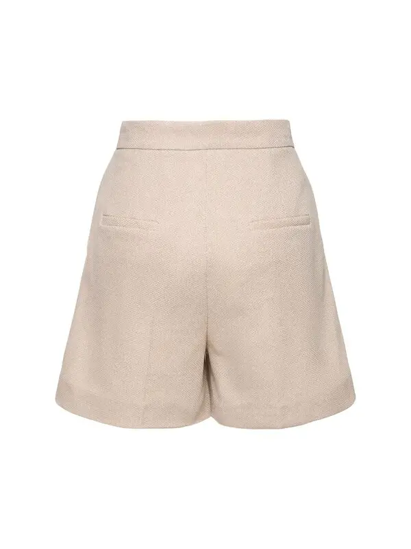 Max Mara Jessica Pleated Cotton Jersey Shorts