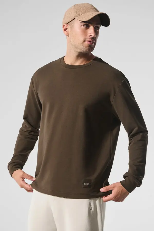 Alo Yoga Double Take Long Sleeve Top - Espresso | Editorialist