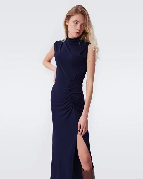 Diane Von Furstenberg Apollo Maxi Dress - Navy | Editorialist
