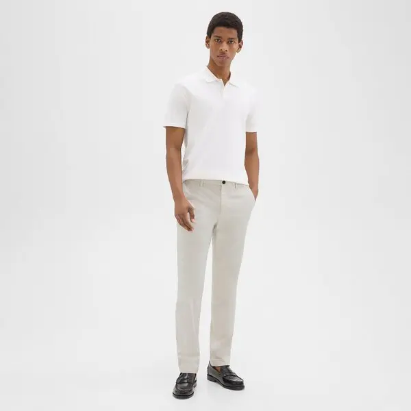 Theory Classic-fit Pant In Organic Cotton - Limestone