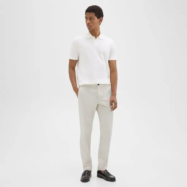 Theory Classic-fit Pant In Organic Cotton - Limestone
