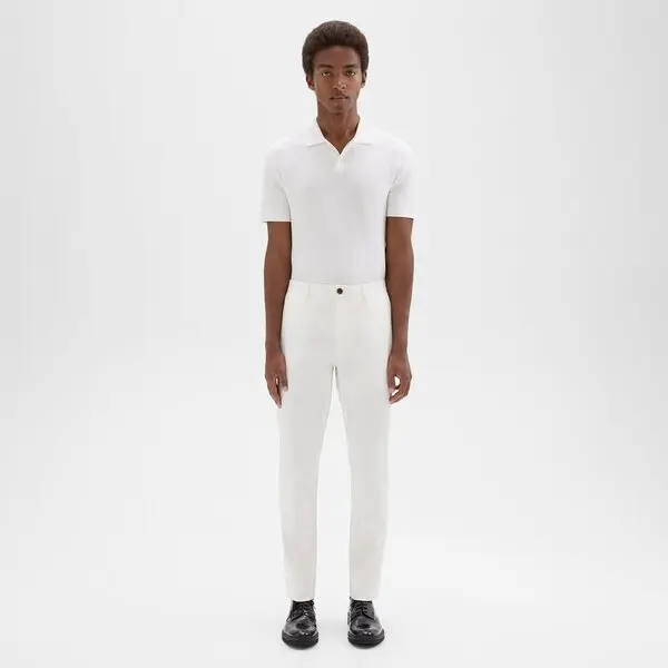 Theory Classic-fit Pant In Organic Cotton - White