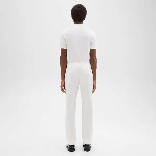 Theory Classic-fit Pant In Organic Cotton - White