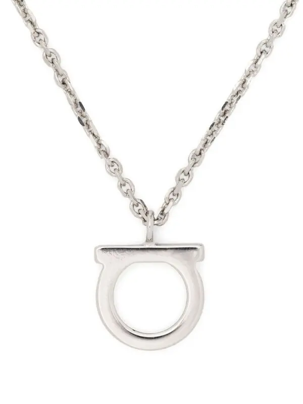 FERRAGAMO Tone Gancini Pendant Necklace