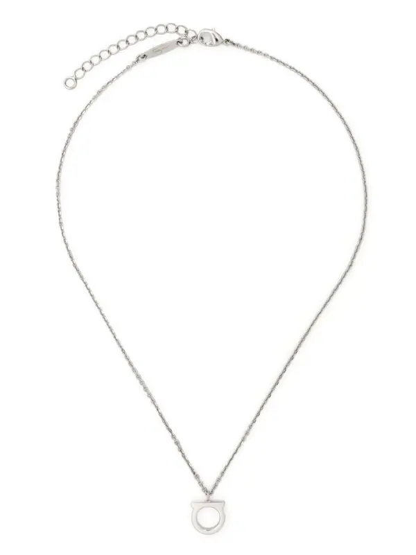 FERRAGAMO Tone Gancini Pendant Necklace