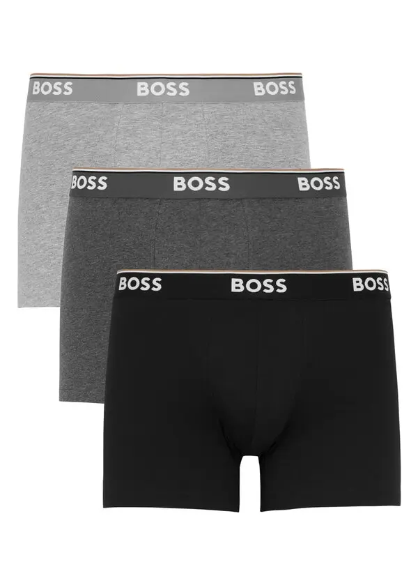 BOSS Stretch-cotton Boxer Briefs - Grey