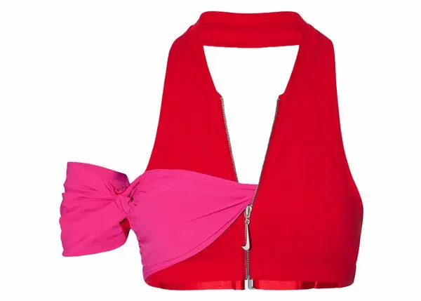 Jacquemus X Nike Le Haut Drape Top - Dark Pink
