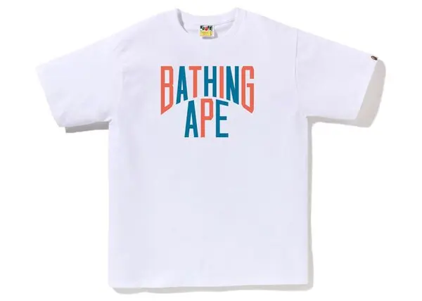 A BATHING APE Colors Nyc Logo Tee Shirt - White