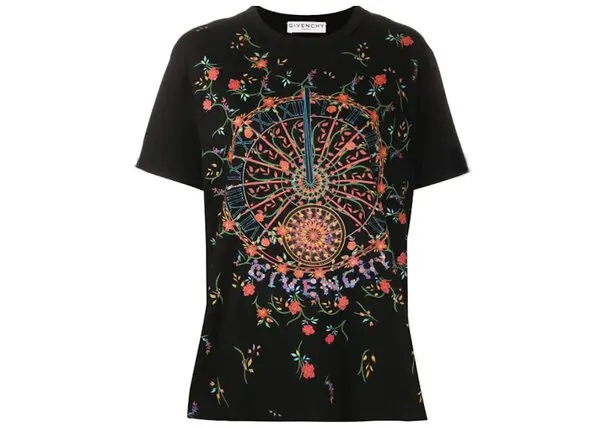 Givenchy Floral Clock Design T-shirt