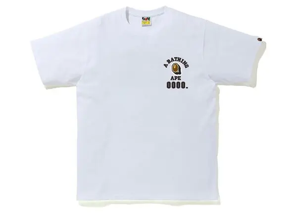 A BATHING APE Emblem Tee Shirt - White