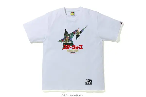 A BATHING APE X Star Wars Sta Tee Shirt - White