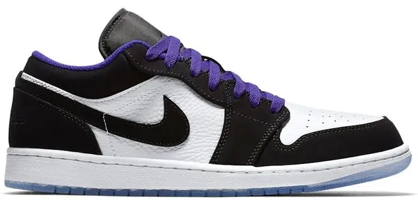 JORDAN 1 Low Sneakers - White/black/dark Concord