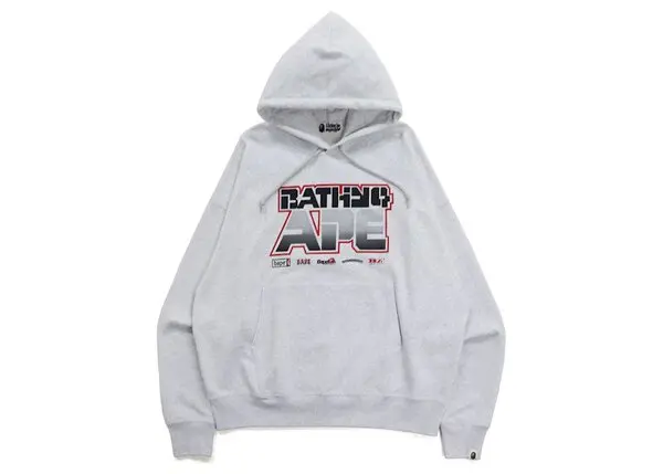 A BATHING APE Graphic Pullover Hoodie - Gray