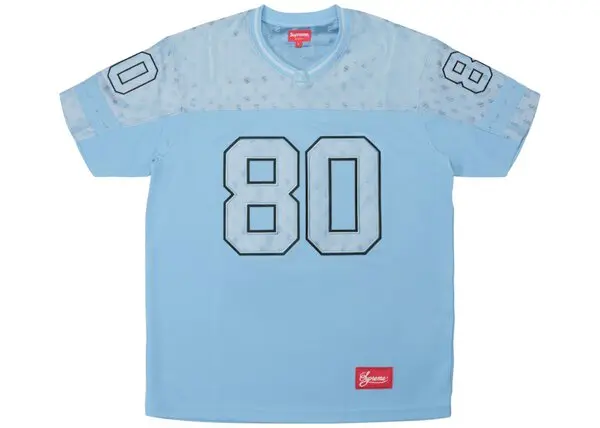 Supreme Monogram Football Jersey - Columbia Blue