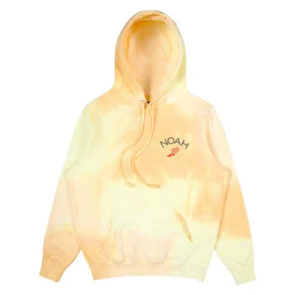 NOAH Sun Dyed Winged Foot Hoodie - Yellow