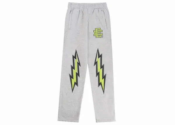 ERIC EMANUEL Ee Basic Sweatpant - Gray/lime Bolt