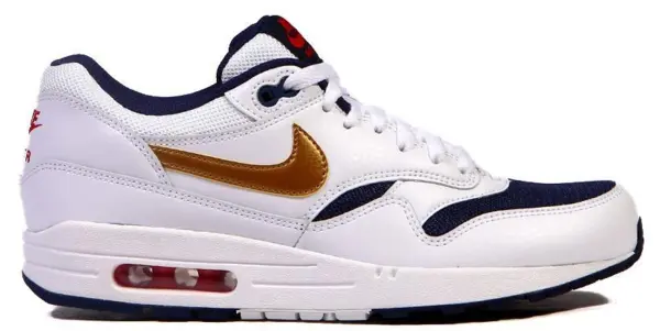 Nike Air Max 1 Essential Olympic - White/metallic Goldone-colormidnight Navy