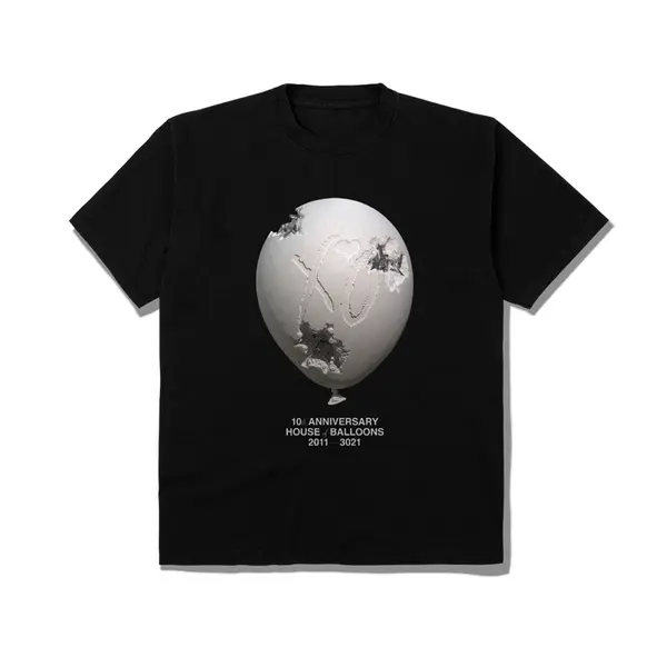 THE WEEKND X Daniel Arsham House Of Balloons Eroded Balloon Tee Shirt - Black