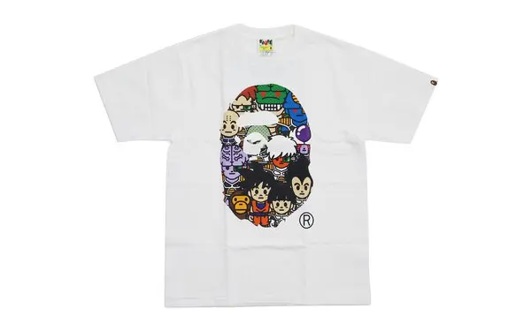 A BATHING APE Dragon Ball Z All Star Apehead Tee Shirt - White
