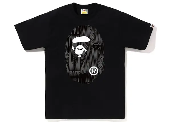 A BATHING APE Speed Racer Big Ape Head Tee Shirt - Black Black