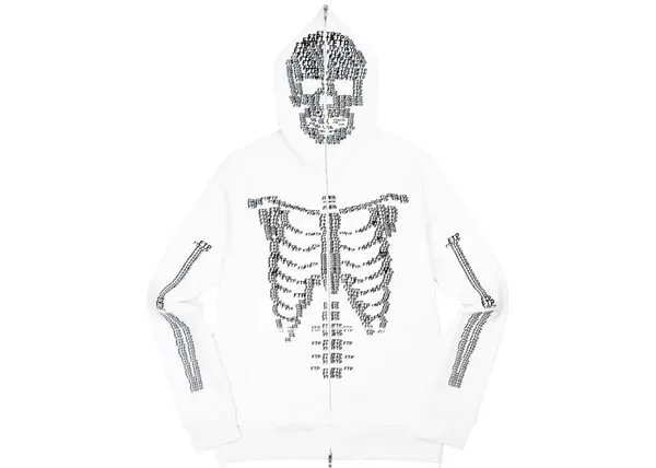 FTP Skeleton Full Zip Hoodie - White