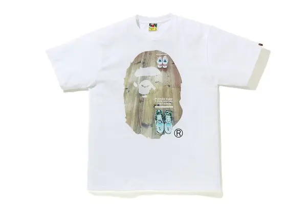 A BATHING APE Social Distance Big Ape Head Tee Shirt - White