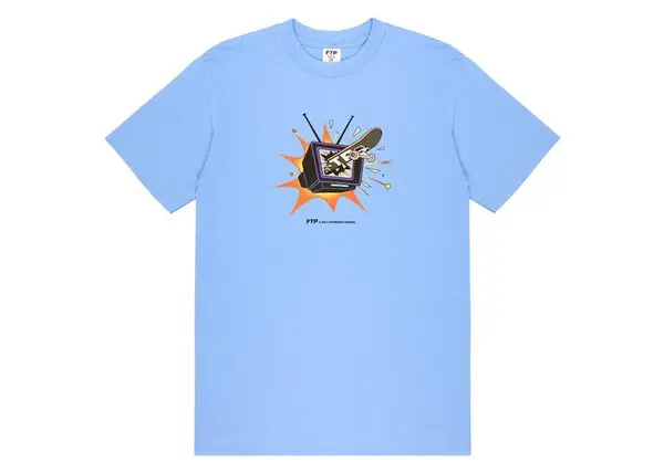 FTP Tv Guide Tee Shirt - Sky Blue
