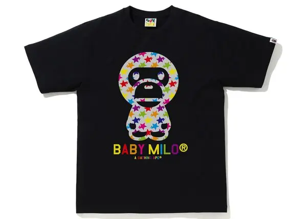 A BATHING APE Sta Pattern Baby Milo Tee Shirt
