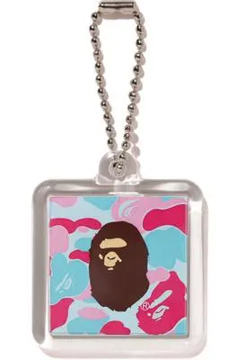 A BATHING APE Store Miami Keychain - Pink/blue