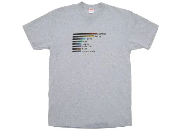 Supreme Chart Tee - Heather Grey