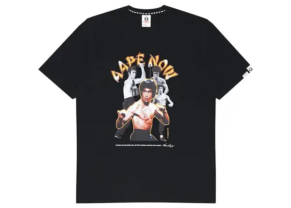 A BATHING APE X Bruce Lee #1 Tee Shirt - Black