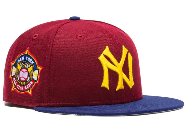 New Era New York Yankees 1939 All Star Game Patch 59fifty Fitted Hat - Cardinal/royal