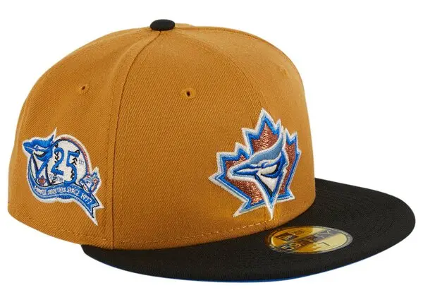 New Era Toronto Blue Jays 25th Anniversary 59fifty Fitted Cap - Khaki/black/royal Blue