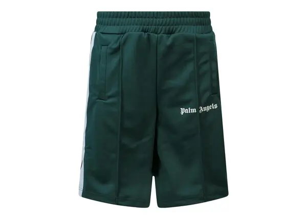 Palm Angels Classic Track Shorts - Forest Green/white
