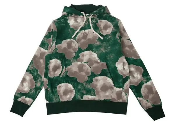 Nike Sportswear Club Floral Hoodie - Green