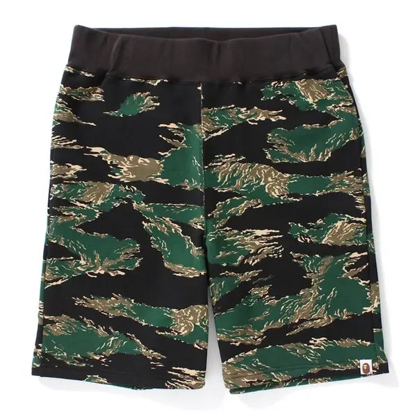 A BATHING APE Tiger Camo Sweat Shorts