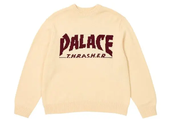 PALACE X Thrasher Knit - Off White