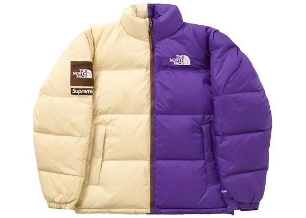Supreme The North Face Split Nuptse Jacket - Tan