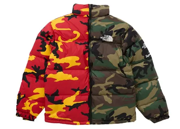 Supreme The North Face Split Nuptse Jacket - Camo