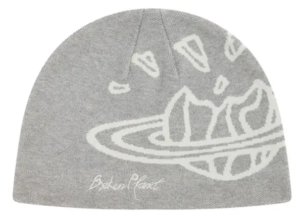 BROKEN PLANET Logo Nylon Beanie - Heather Grey