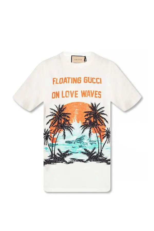 Gucci Love Waves Oversized T-shirt - White