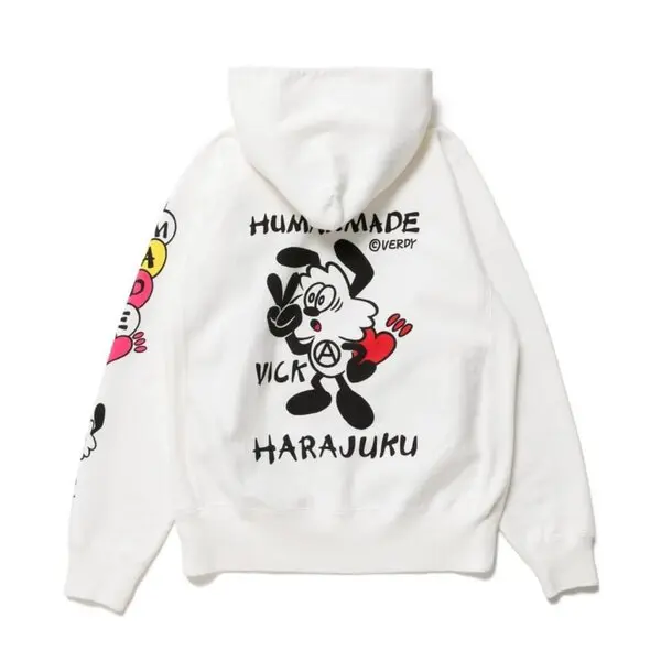 HUMAN MADE X Verdy Vick Pizza Hoodie - White