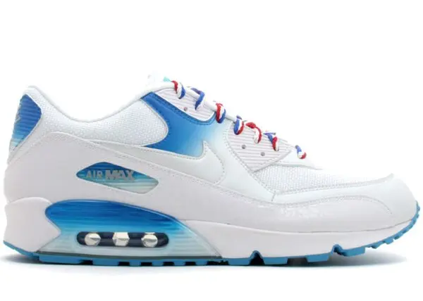 Nike Air Max 90 Premium - White/metallic Silver/laser Blue