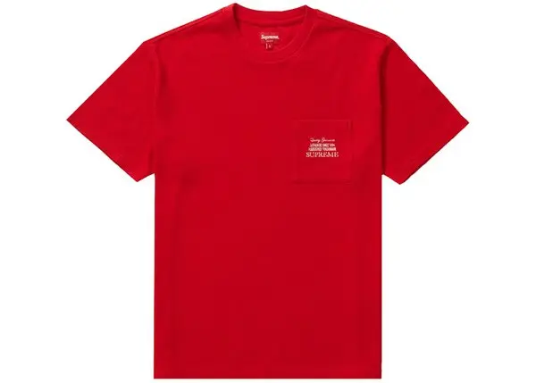 Supreme Waffle Pocket Tee Shirt - Red