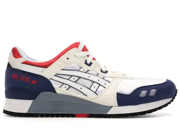 Asics Gel-lyte Iii Francein Sneakers - White/navy Blue Red