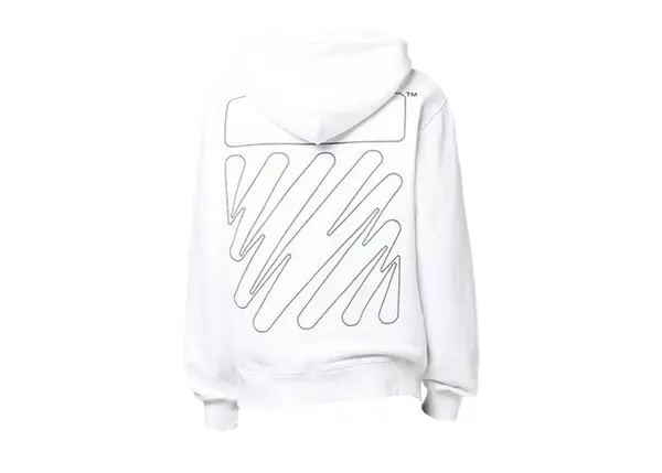 Off-White Off Wave Outl Diagonal Slim Zip Hoodie