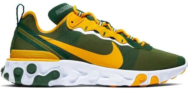 Nike React Element 55 Sneakers - Fir/white/university Gold