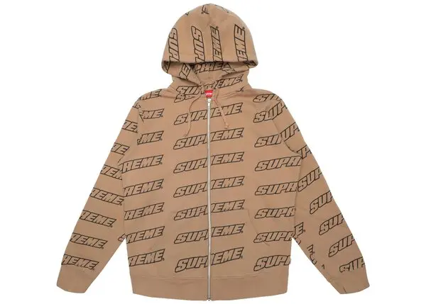 Supreme Repeat Zip Up Hooded Sweatshirt