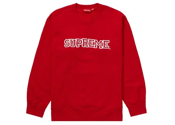 Supreme Logo Crewneck Sweatshirt - Red